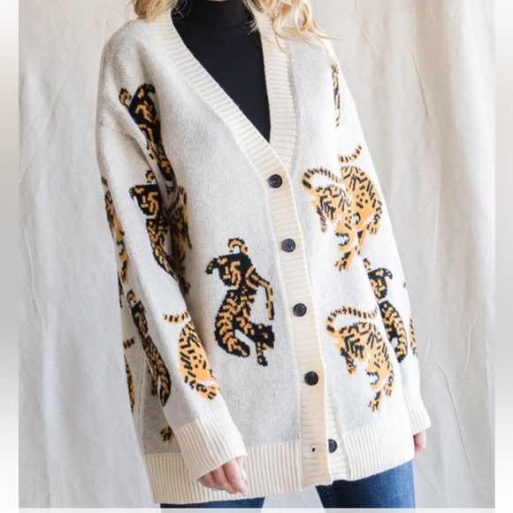 JODIFL | Sweaters | Tiger Cardigan Sweater | Poshmark
